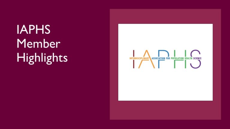 IAPHS – Interdisciplinary Association for Population Health Science ...